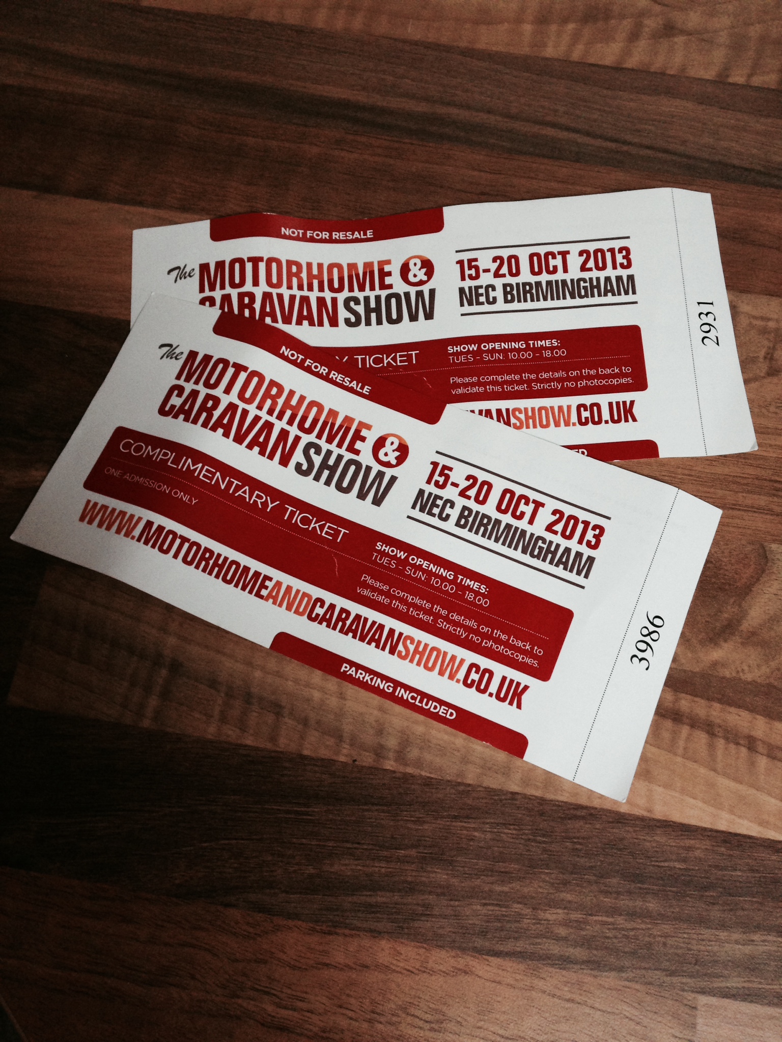 NEC Tickets | Cover4Caravans Cover4Caravans